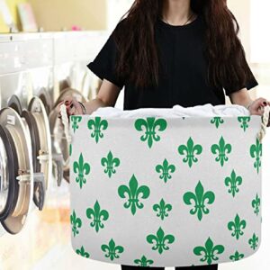 visesunny Mardi Gras Carnival Masquerade Fleur De Lis Laundry Baskets Fabric Storage Bin Storage Box Collapsible Storage Basket Toy Clothes Shelves Basket for Bathroom,Bedroom,Nursery,Closet,Office