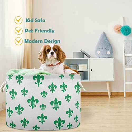 visesunny Mardi Gras Carnival Masquerade Fleur De Lis Laundry Baskets Fabric Storage Bin Storage Box Collapsible Storage Basket Toy Clothes Shelves Basket for Bathroom,Bedroom,Nursery,Closet,Office