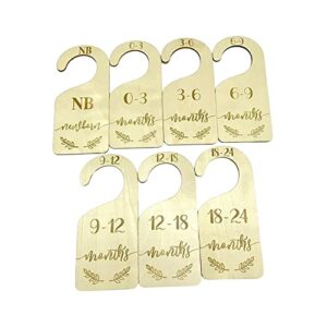 gazechimp 7pcs wooden baby closet dividers infant wardrobe divider cloth size organizers cloth organizer hanger dividers for living room