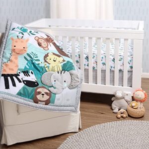 The Peanutshell Crib Bedding Set, Safari Animals, 3 Piece Crib Set