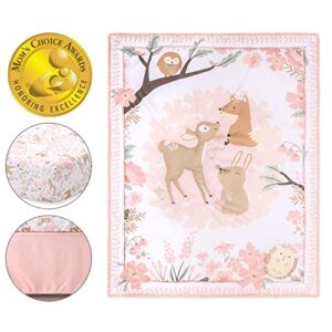 The Peanutshell Crib Bedding Set for Baby Girls, Fairytale Forest, 3 Piece Set