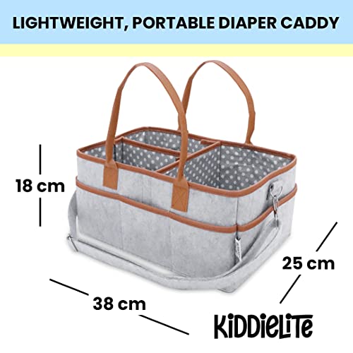 Kiddielite Diaper Caddy Organizer | Baby Diaper Caddy Organizer Car Diaper Caddy | Baby Diaper Caddy | Baby Organizer for Nursery Diaper | Baby Registry Must Haves | Baby Basket Diaper Organizer Caddy