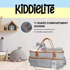 Kiddielite Diaper Caddy Organizer | Baby Diaper Caddy Organizer Car Diaper Caddy | Baby Diaper Caddy | Baby Organizer for Nursery Diaper | Baby Registry Must Haves | Baby Basket Diaper Organizer Caddy