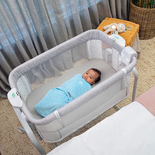 Ingenuity Dream Hero 3-in-1 Co-Sleeping Bassinet and Crib - Constellation (Grey), Unisex, Newborn to 12 Months