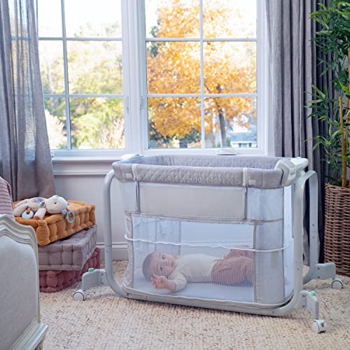 Ingenuity Dream Hero 3-in-1 Co-Sleeping Bassinet and Crib - Constellation (Grey), Unisex, Newborn to 12 Months