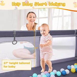 Ronipic Large Playpen for Babies and Toddlers Baby Gate Playpen Outdoor Play Pen Baby Fence Play Area (79"x71"x27")