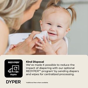 DYPER Viscose from Bamboo Baby Wet Wipes | 99.9% Water Unscented for Sensitive Newborn Skin | Hypoallergenic | Honest Ingredients | Made with Plant-Based* Materials | Face & Hand | Pack of 5