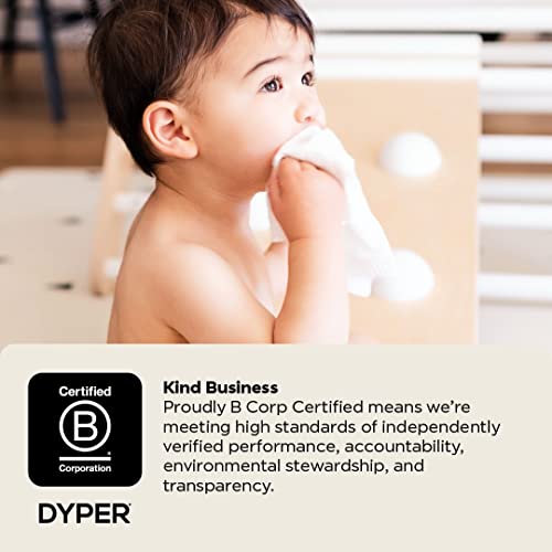 DYPER Viscose from Bamboo Baby Wet Wipes | 99.9% Water Unscented for Sensitive Newborn Skin | Hypoallergenic | Honest Ingredients | Made with Plant-Based* Materials | Face & Hand | Pack of 5