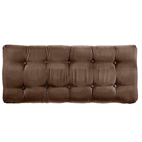 Famvos Tufted Bench Cushions for Patio Furniture, 44x19 inches Outdoor Patio Swing Cushions for Indoor/Outdoor Loveseat Chairs