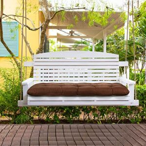 Famvos Tufted Bench Cushions for Patio Furniture, 44x19 inches Outdoor Patio Swing Cushions for Indoor/Outdoor Loveseat Chairs