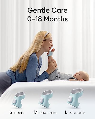 eufy Baby S320 Smart Sock Baby Monitor with 2.4 GHz Wi-Fi, Track Sleep Patterns, Naps, Heart Rate, and Blood Oxygen Levels, Soft and Comfortable, for Babies 0-18 Months, No Monthly Fee