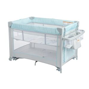 cosco rocking bassinet with play yard dlx, rainbow