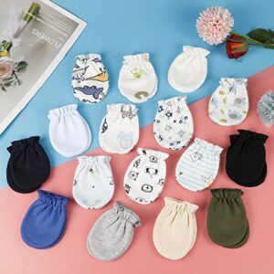 ONESING 16 Pairs Baby Mittens Newborn Mittens No Scratch 0-6 Months Warm Mittens for Newborn Baby Boys Girls