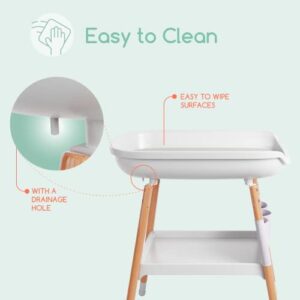 Children of Design Deluxe Diaper Changing Table - Portable Baby Changing Station & Organizer, Nursery Furnitue Tables with Storage Shelf and Changing Pad Included