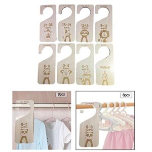 Gazechimp 7 Pieces Baby Closet Dividers Nursery Clothes Organizers Hanging Clothes Dividers Newborn Closet Dividers for Wardrobe Bedroom Closet, Style C