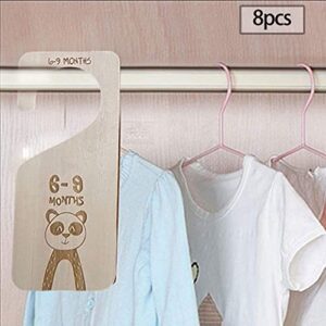 Gazechimp 7 Pieces Baby Closet Dividers Nursery Clothes Organizers Hanging Clothes Dividers Newborn Closet Dividers for Wardrobe Bedroom Closet, Style C