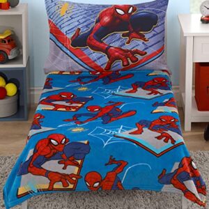 Marvel Spiderman Toddler Blanket - 40” X 50” - Super Soft, Plush, Warm and Comfortable