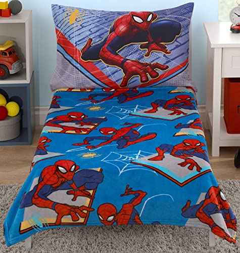 Marvel Spiderman Toddler Blanket - 40” X 50” - Super Soft, Plush, Warm and Comfortable