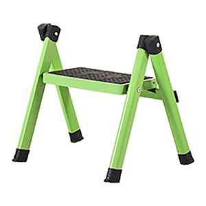 zxzb small step stool potty training, girls boys folding heavy duty mini ladder for bathroom/green