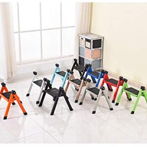 ZXZB Small Step Stool Potty Training, Girls Boys Folding Heavy Duty Mini Ladder for Bathroom/Green