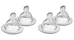 mam bottle nipples medium flow nipple level 2, for 2+ months, skinsoft silicone nipples for baby bottles, fits all mam bottles, 4 pack