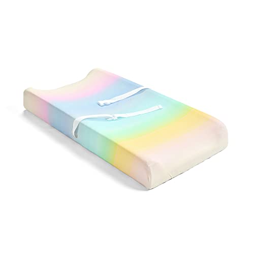 Hello Spud Ombre Organic Cotton Changing Pad Cover, 32" x 16" x 5", Multi