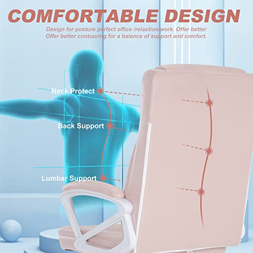 Misolant Executive Chair, Ergonomic Office Chair, Desk Chair, Big and Tall Office Chair, Office Executive Chair Adjustable Height, Comfortable Office Chair, PU Leather Office Chair