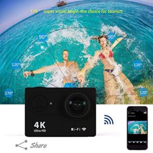 Waterproof Action Camera for Photography, 1080D 30FPS WiFi Action Camera, HD Underwater Cameras 30m, Ski Camera Sports Cameras Support, 170 Degree Wide Angle