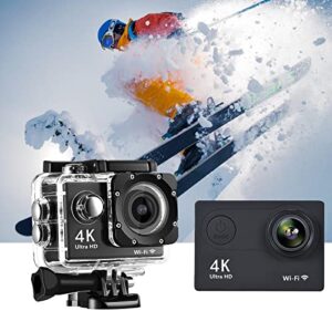 Waterproof Action Camera for Photography, 1080D 30FPS WiFi Action Camera, HD Underwater Cameras 30m, Ski Camera Sports Cameras Support, 170 Degree Wide Angle