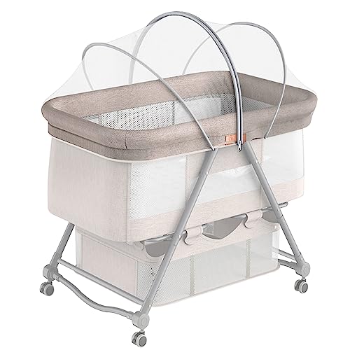 DUOMI Mosquito Net for Bassinet,Portable Bassinet Mosquito Net Cover,Bassinet Net Cover to Keep Pets Out.