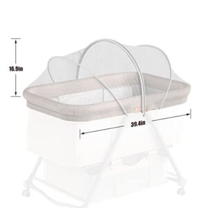 DUOMI Mosquito Net for Bassinet,Portable Bassinet Mosquito Net Cover,Bassinet Net Cover to Keep Pets Out.