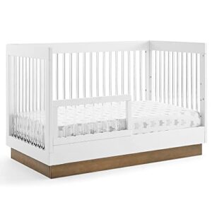 Delta Children James Acrylic 4-in-1 Convertible Crib - Greenguard Gold Certified, Bianca White/Acorn