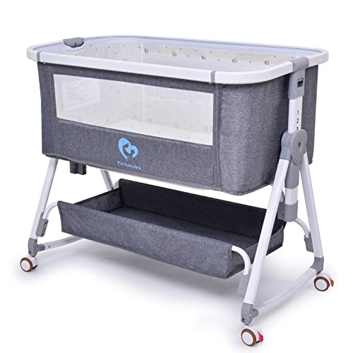 Bellababy Baby Bedside Sleeper, Bassinet for Safe Co-Sleeping, Storge Bag, Easy to Assemble, Easy Folding Portable Crib for Newborn/Infants