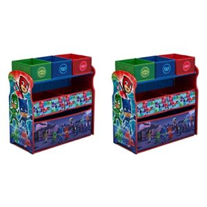 delta children 6 bin design and store toy organizer - greenguard gold certified,pj masks (pack of 2)