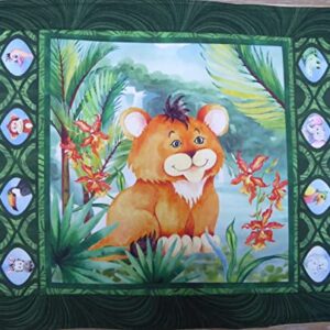 Baby Lion Placemat 1 Cute Jungle Friends Cotton Handmade Quilted