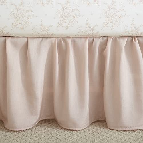 Levtex Baby - Heritage Crib Bed Set - Baby Nursery Set - Blush Velvet - Rich Velvet - 4 Piece Set Includes Quilt, One Fitted Sheet, Changing Pad & Skirt/Dust Ruffle