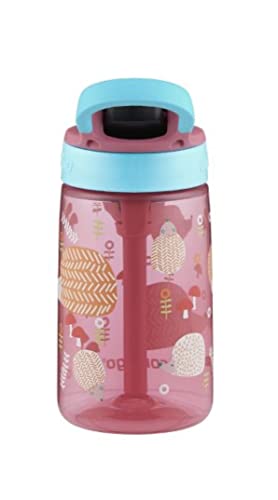 Contigo Kids Water Bottle with Redesigned AUTOSPOUT Straw, 14 oz., pink hedge hog