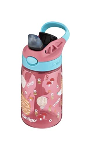 Contigo Kids Water Bottle with Redesigned AUTOSPOUT Straw, 14 oz., pink hedge hog