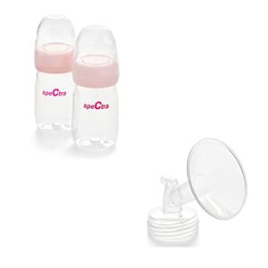 spectra - wide neck baby bottles and breast flange replacement (small 20mm) bundle