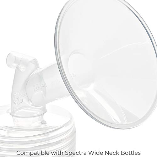 Spectra - Wide Neck Baby Bottles and Breast Flange Replacement (Small 20mm) Bundle