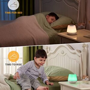 Lyridz Baby Sound Machine Night Light, White Noise Machine for Sleeping, Toddler Sleep Trainer with 24 Soothing Sounds, Time-to-Rise, Portable, 32 Lighting Effects DIY Colors, APP & Voice Control