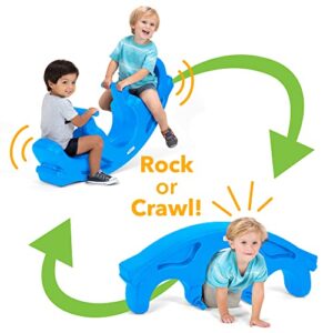 Simplay3 Rock and Roll Teeter Totter Seesaw - Rocking Fun for Two Toddlers or Kids - Sapphire, Made in USA