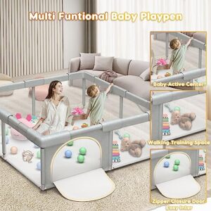 Baby Playpen Play Pens for Babies and Toddlers Baby Fence Baby Play Yards for Indoor & Outdoor with Breathable Mesh Anti-Fall Playpen