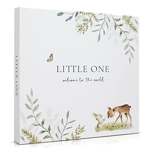 Keepsake Baby Memory Book for Boys & Girls – Timeless First 5 Year Baby Book Photo Album – Gender Neutral Woodland Journal Scrapbook - A Milestone Book to Record Every Event from Birth to Age 5