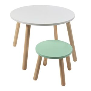 Kids Animal Table & Chair Set- Toddler Table w 3 Toddler Seats & Adult Stool for Arts, Activities- Adorably Themed Playroom Furniture, Dining Table or Activity Center for Daycares Classroom Play Area