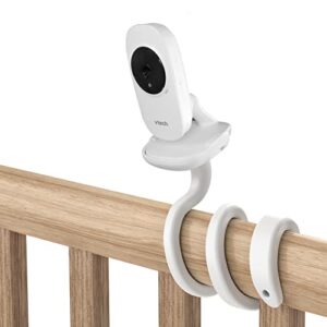 xlttywl vtech baby monitor crib mount with shelf connection baby crib accessories compatible with vtech vm819/vm3252 baby monitor (gooseneck shape mount)