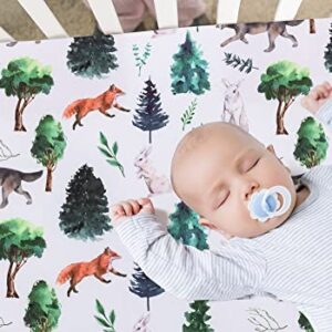 Jola's House 3 Piece Baby Crib Bedding Set Woodland Soft Bean Dot Neutral Unisex Nursery Bedding Set for Boys or Fitted Girls Crib Sheet Blanket and Crib Skirt