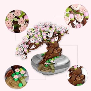 Baoswi Mini Sakura Bonsai Tree Building Blocks Set, Cherry Blossom Botanical Collection Set for Adults Teens, Home Decor Accessories, NOT Compatible with Lego (426 Pcs)