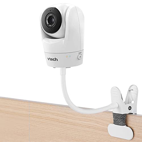 iTODOS Baby Monitor Mount Clip for Vtech Baby Monitor Vtech VM901 and VM919HD, 8inches Flexible Long Gooseneck Arm,Attach Your Baby Camera Wherever You Like Without Any Tools