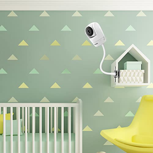 iTODOS Baby Monitor Mount Clip for Vtech Baby Monitor Vtech VM901 and VM919HD, 8inches Flexible Long Gooseneck Arm,Attach Your Baby Camera Wherever You Like Without Any Tools